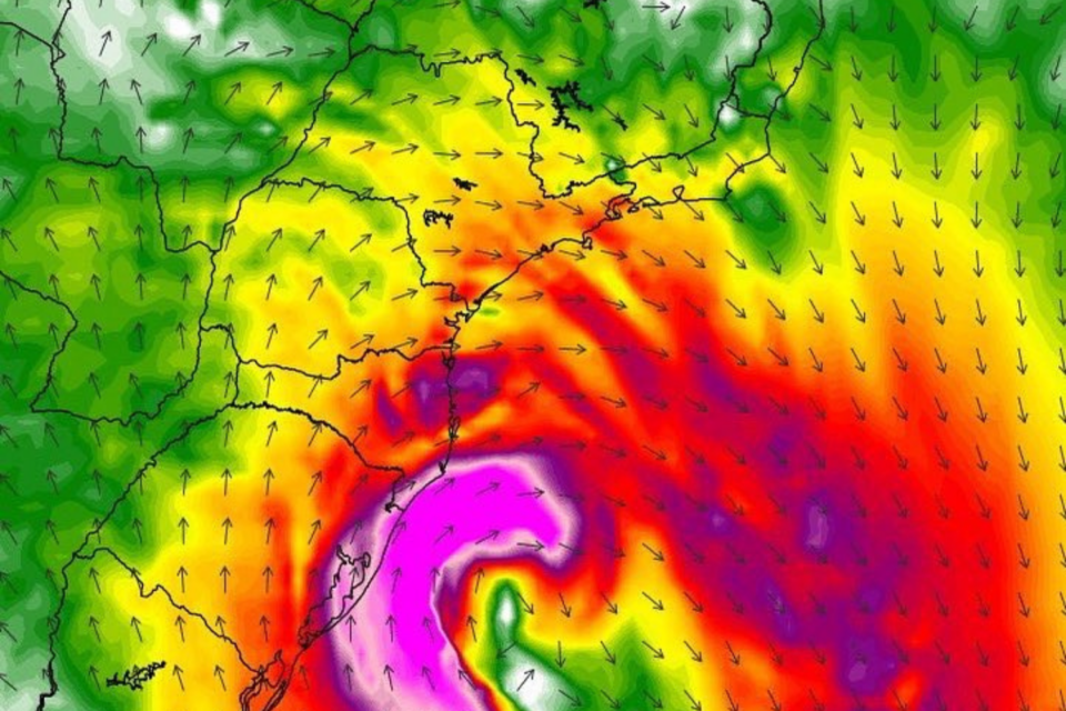 Novo ciclone extratropical se forma no Sul e deve provocar ventos de ...