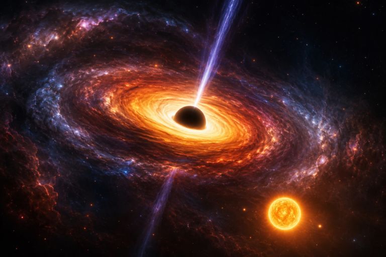Astrônomos pesam um buraco negro colossal do universo primitivo: sua ...